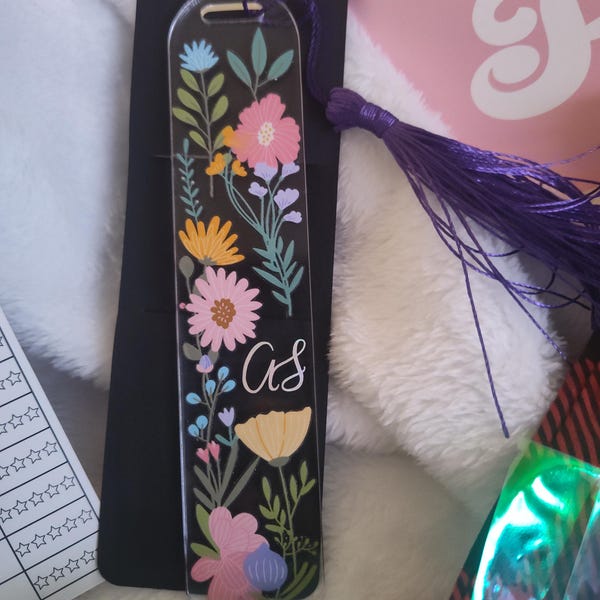 Happy Reading Acrylic Bookmark, Book Lover Gift, Aesthetic Bookmark ...
