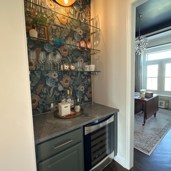 Custom Butcher Block Office Desk Built-in - Etsy