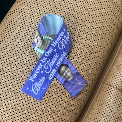 Memorial Ribbon Personal Memorial Ribbons Awareness Robbins - Etsy