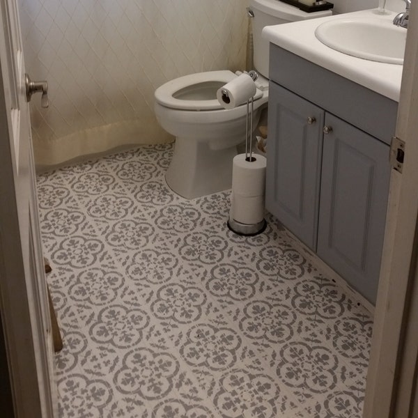 Felicity Tile Stencil – Large TILE STENCIL – Tile Stencils for Painting ...