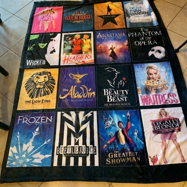Custom Musical Theater Fan Blanket- Customize With Your Favorite ...