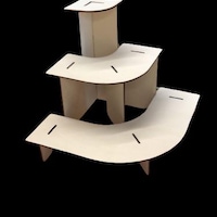 Laser Cut File for 5 Tier Display Stand 18" Shelf Tilted Display ...