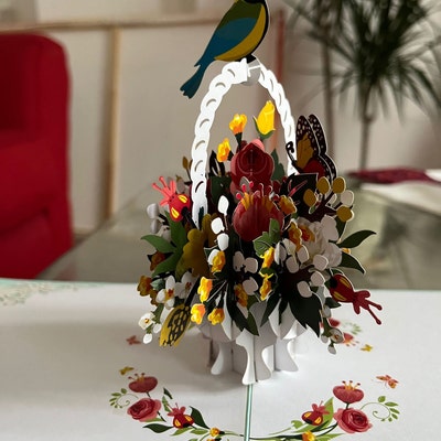 Love Birds in Love Tree Pop up 3D Card. Romantic Valentines - Etsy