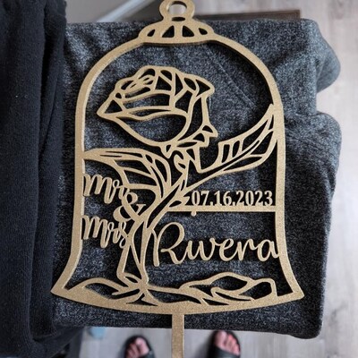 Rose Last Name Cake Topper Mr and Mr Cake Topper for Wedding, Themed ...