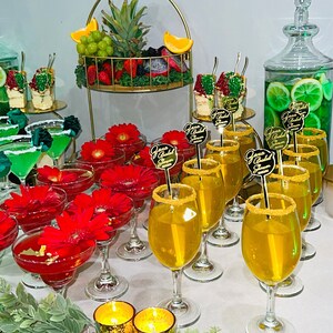 Personalized Drink Tags With Pressure Clip. Party Drink Tag Circles ...