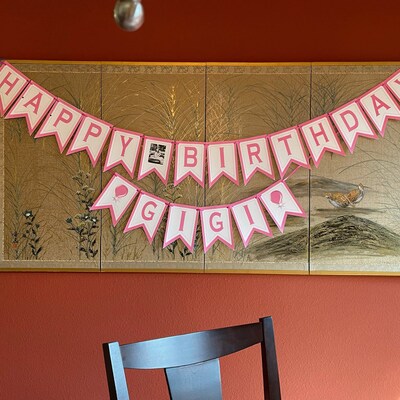 5x8 Inch Swallowtail Gold Red Black Printable Banner Letters - Etsy