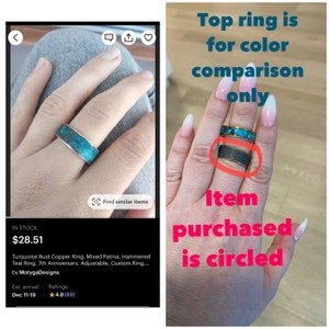 Hammered Copper Cuff With Turquoise Rust Line, Hammered Stylish ...