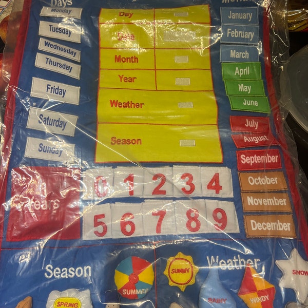 All About Today Kids Cloth Calendar by Pockets of Learning ...