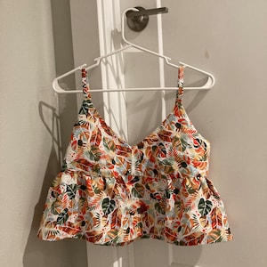 V Neck Peplum Ruffle Cami Top Maggie PDF Pattern - Etsy