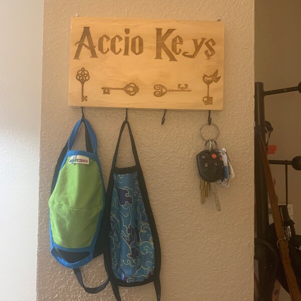 Accio Keys Sign With 4 Key Hooks - Etsy