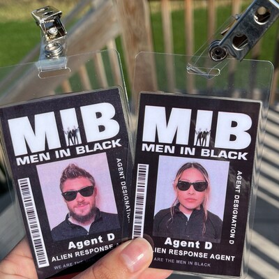 Custom MIB Men in Black ID Badge Costume Add Your Name and Picture - Etsy