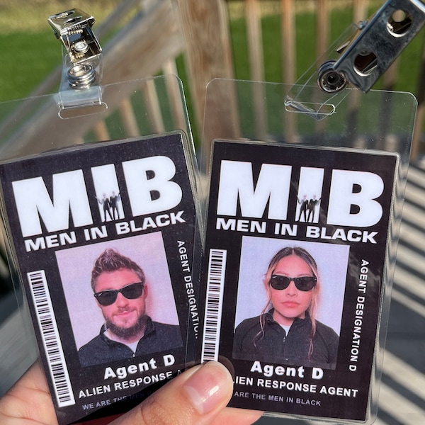 Custom MIB Men in Black ID Badge Costume Add Your Name and Picture - Etsy
