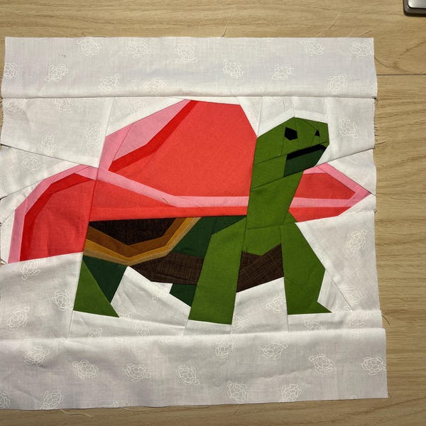 The Quest | Frog and Goldfish FPP Quilt Pattern | Instant PDF Download ...