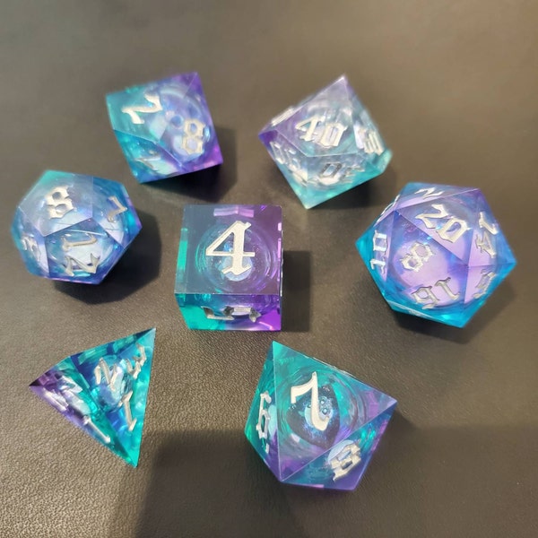 Koi Dnd Dice Set Liquid Core Dice Set for Role Playing Games, Dungeons ...