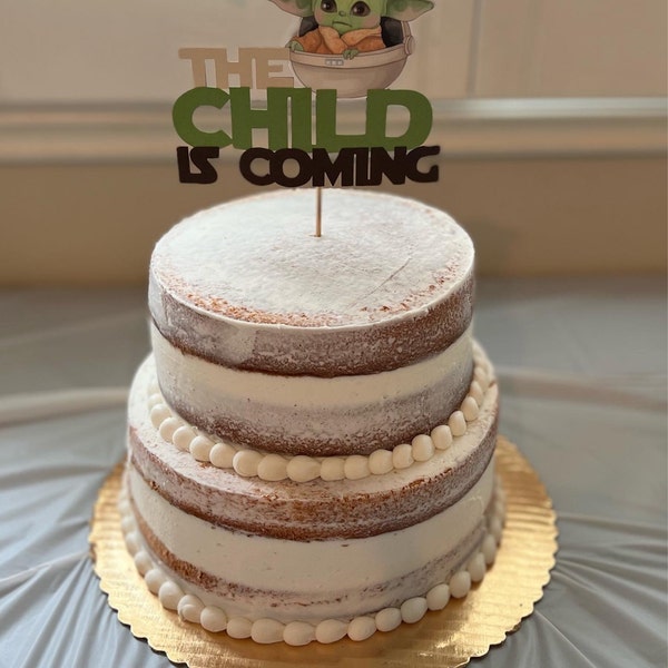 The Child is Coming Cake Topper - Baby Alien Child Baby Shower - the ...