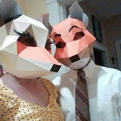 Fox Mask, DIY Printable Animal Mask, Papercraft Template, Instant Pdf ...