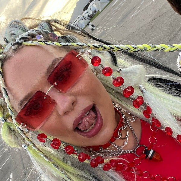 Pearl & Ceramic Smiley Face Bead Necklace Adjustable Unisex Stainless ...