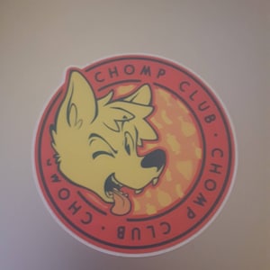 Chomp Club Wolf Vinyl Sticker - Etsy