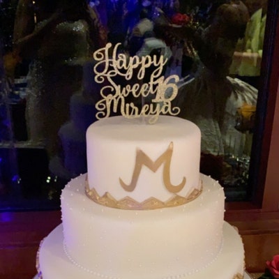 Sweet 16 Cake Topper Custom Cake Topper 16th Birthday Party 16th ...