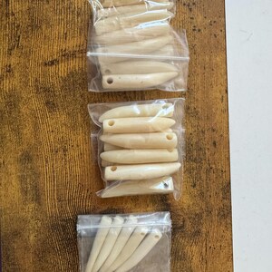1/2lb Bone Bead Mix, Assorted Bone Beads, Half Pound, Carved Bone Beads ...
