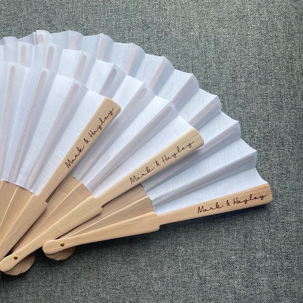 Personalised Wooden Fan, Wedding, Hen Do Fan for Bridal Party ...
