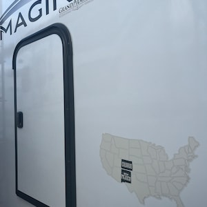 USA Decal Sticker Travel Map for Rv's and Campers - Etsy