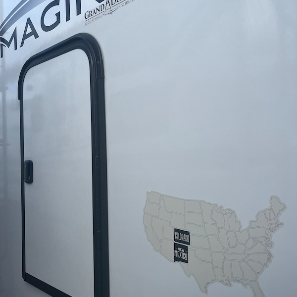USA Decal - Sticker Travel Map for Rv's and Campers - Etsy