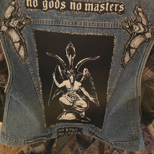 Dance of the Sabbath Tote Bag La Danse Du Sabbat Screen Printed Witches Patch Horror Punk Black ...