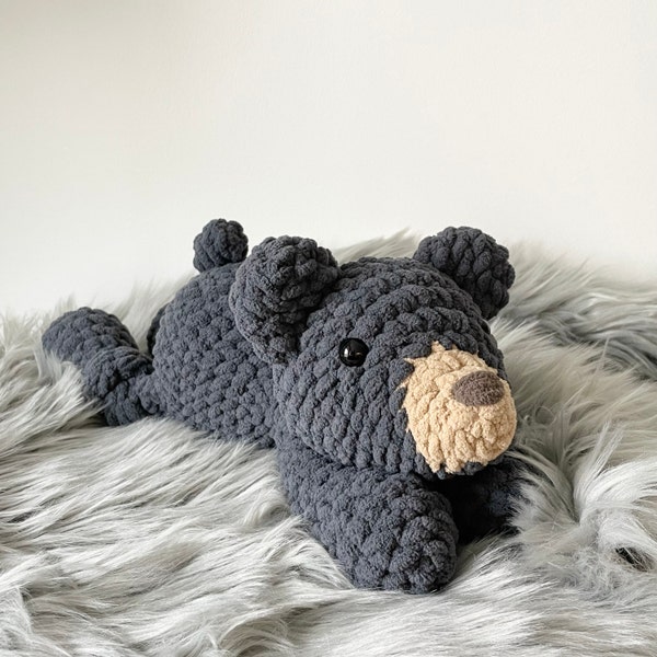 LITTLE Beam Bear Knotted Stuffed Plushie — Crochet Bear PATTERN (no Sew ...