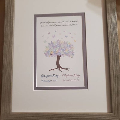 Baby Loss Butterfly Tree Print, Miscarriage, Stillbirth, Infant Loss ...