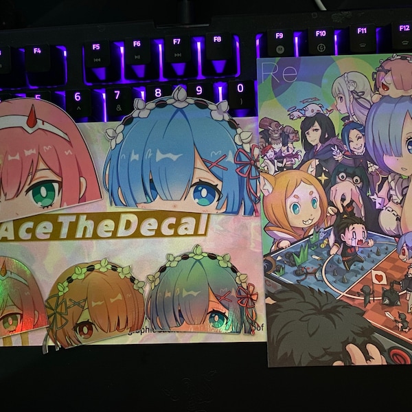Rem Peeker Holographic Sticker | Rem Stickers Peekers Computer Decals ...