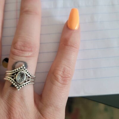 Doha Ring Sterling Silver Filigree Ring Large Ring - Etsy