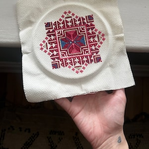 Palestinian Embroidery Cross Stitch DIY Tatreez Kit 5in Hoop With 4 ...