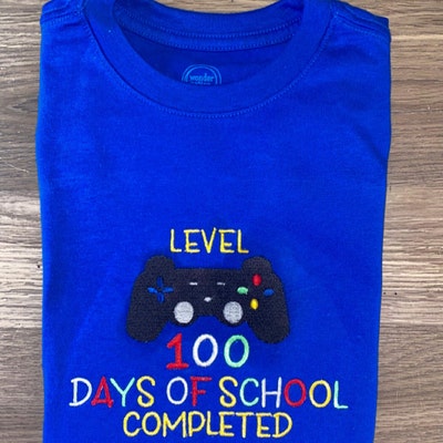 Level 100 Days of School Completed Machine Embroidery Designs, Video ...