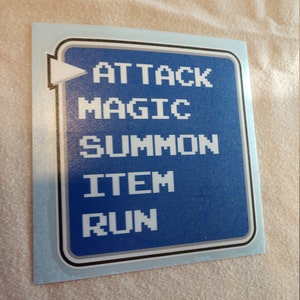 ATTACK MENU From Final Fantasy Funny Video Game Bumper Sticker - Etsy