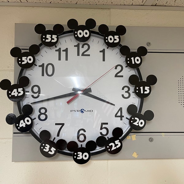 Clock Numbers to Teach Time Disney Classroom Mickey Mouse - Etsy