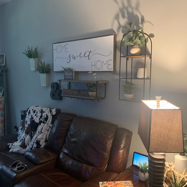 Home Sweet Home Sign | Above Couch Sign | Living Room Signs | Home ...