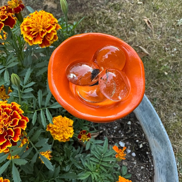 Bee Watering Station,butterfly Puddler,garden Art,gift for Her,poppy ...