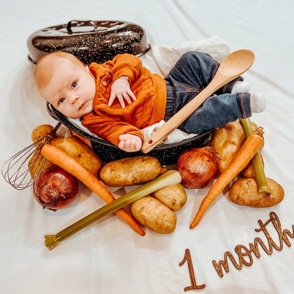 Monthly Milestone Prop | Photo Prop | Wood Photo Prop | Baby Milestone ...