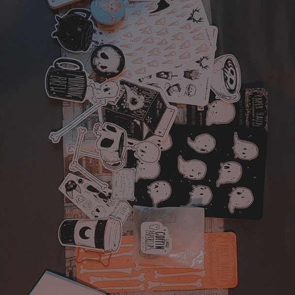 Spooky Brew Coffee Ghost Gothic STICKER Pack - Etsy