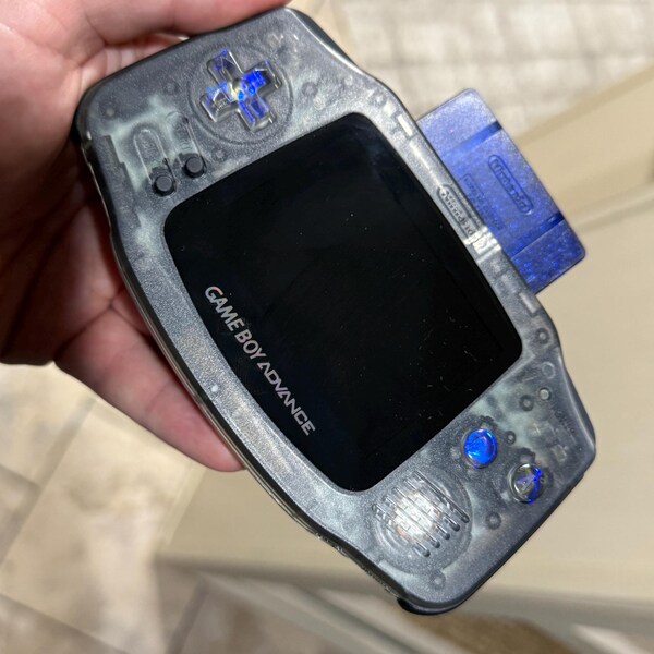 Custom IPS V3 Backlit Nintendo Gameboy Advance Clear Blue/sky Blue Opal ...