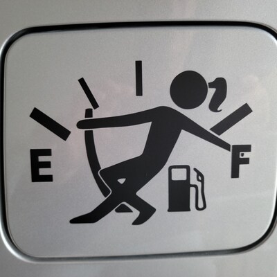 Empty Full Funny Car Decal Gasoline Race Car Gas Full Gas Empty Decal ...