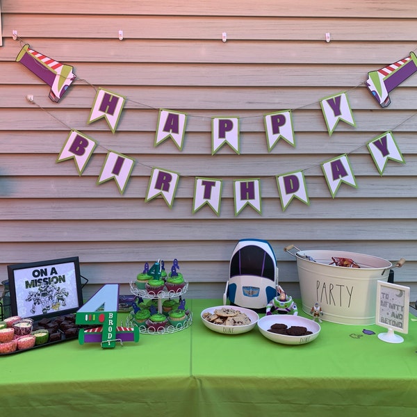 Happy Birthday Buzz Banner | Printable Banner | Instant Download ...