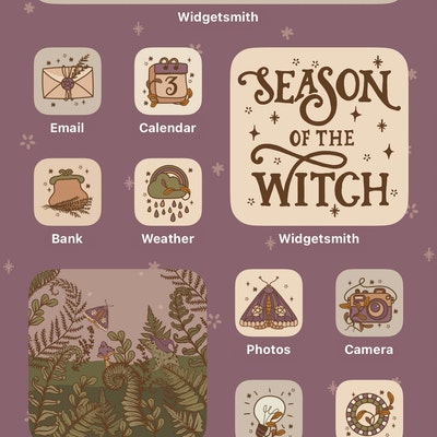 Witch Ios 14 Icons Witchcraft App Icons Pack Witchy Instagram Highlight ...