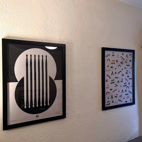 Drum Sticks Poster | Minimal Music Print | Gift for Drummer ...