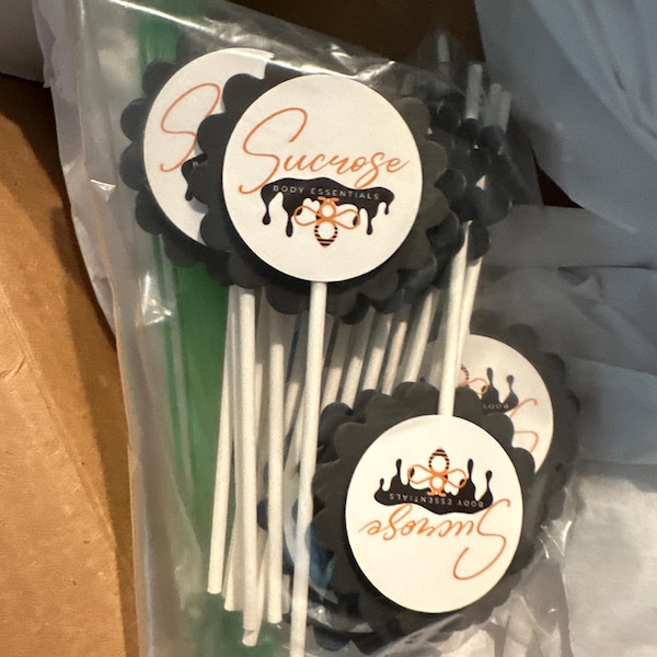 Corporate Logo Promotional Cupcake Toppers Logo Branded Cupcake Toppers ...