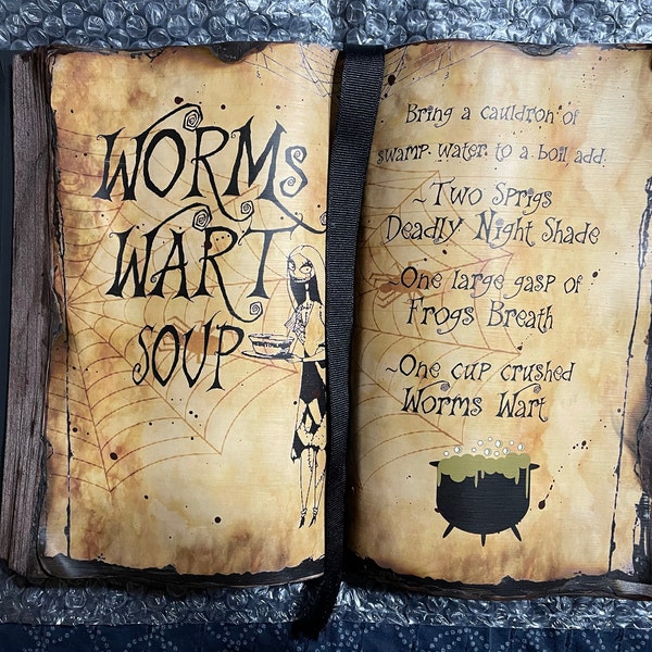 Worms Wart Soup Spell Book Nightmare Before Christmas Inspired - Etsy
