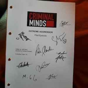 Criminal Minds TV Pilot Script Screenplay with Signatures | Etsy