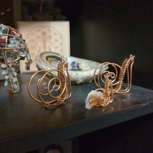 Snail Riding Broomstick Crystal Snail Wire Wrapped Crystal halloween ...