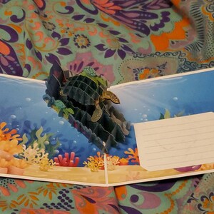 Turtle 3D Pop up Card - Etsy